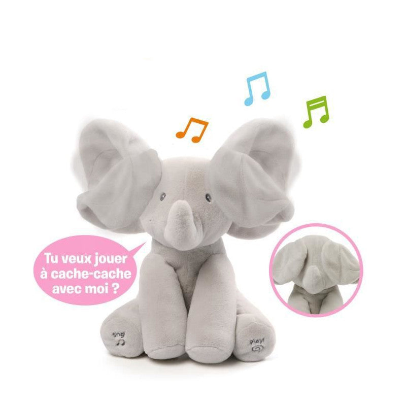 Éléphant Cache-Cache Musical aux Oreilles Magiques – Mon Adorable Bébé