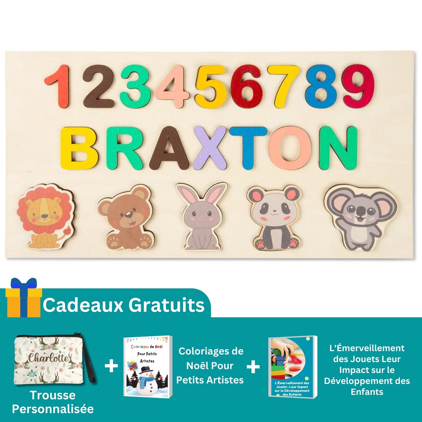 Puzzle en Bois avec Prénom Personnalisé – Mon Adorable Bébé